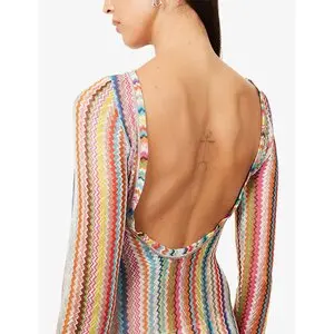 Missoni Scoop-back Zig-zag Knitted Cover-up