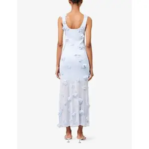 Simkhai Ivi Floral-appliqué Knitted Midi Dress