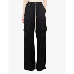 Rick Owens Cargobelas Wide-leg Satin Trousers