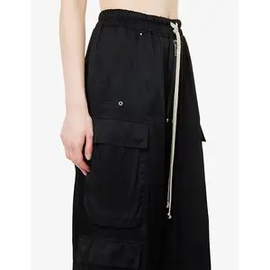 Rick Owens Cargobelas Wide-leg Satin Trousers