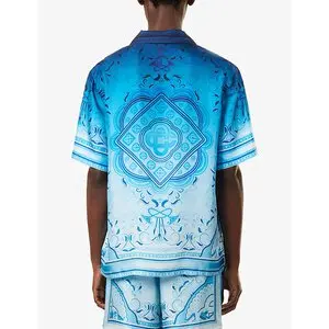 Casablanca Egyption Collar Silk Shirt
