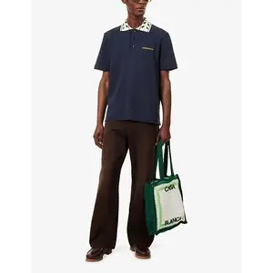 Casablanca Laurel Pique Cotton Polo T-shirt Xxl
