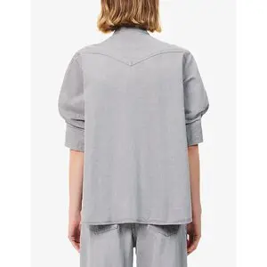 Sacai Layered Cotton-knit And Denim Top