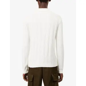 Casablanca Boucle Long Sleeve Cotton-blend Polo Shirt