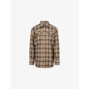 ROHE FRAMES Western Checked Wool-blend Shirt