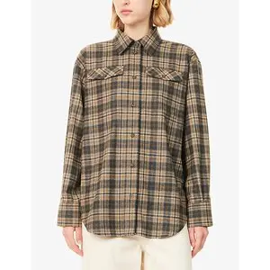 ROHE FRAMES Western Checked Wool-blend Shirt