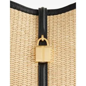 DEMELLIER The Siena Raffia Bucket Shoulder Bag