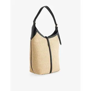 DEMELLIER The Siena Raffia Bucket Shoulder Bag