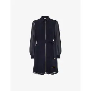 PHASE EIGHT Lottie Belted Woven Mini Dress - Navy