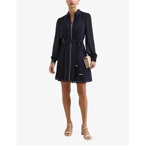 PHASE EIGHT Lottie Belted Woven Mini Dress