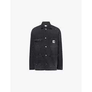 Carhartt Work In Progress Michigan Brand-patch Denim Jacket - Black