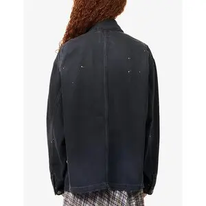 Carhartt Work In Progress Michigan Brand-patch Denim Jacket - Black
