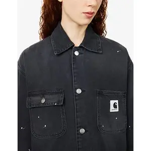 Carhartt Work In Progress Michigan Brand-patch Denim Jacket - Black