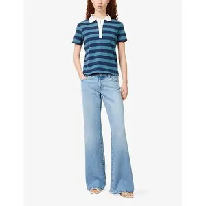 FRAME X Amelia Gray Mid-rise Wide-leg Jeans