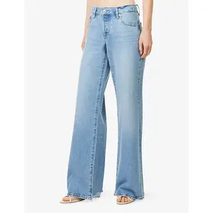FRAME X Amelia Gray Mid-rise Wide-leg Jeans