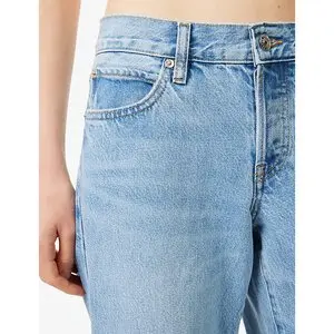 FRAME X Amelia Gray Mid-rise Wide-leg Jeans