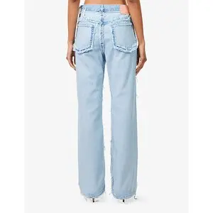 Acne Studios Frayed Wide-leg Denim Jeans