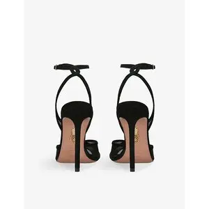 AQUAZZURA Shear 105 Suede Heeled Sandals