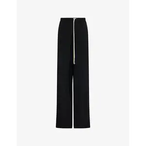 Rick Owens Drawstring Wide-leg Cady-crepe Trousers - Black