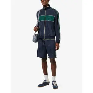 Casablanca Brand-print Track Suede Jacket