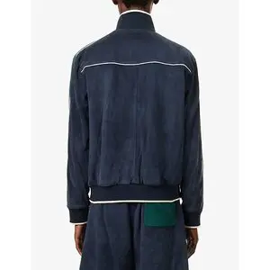 Casablanca Brand-print Track Suede Jacket