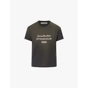 Acne Studios Etza 1996 Logo Cotton-blend T-shirt - Faded Black