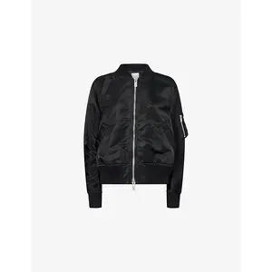 Sacai Band-collar Blouson Twill Jacket L Black
