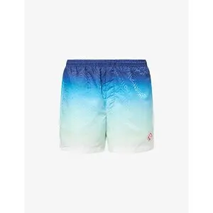 Casablanca Gradient Jacquard Woven Swim Shorts - Blue