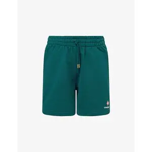 Casablanca Brand-print Classic Cotton Shorts - Green