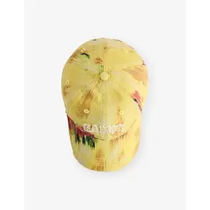 GANNI Logo Appliqué Cotton Tie-dye Baseball Cap