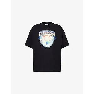 Casablanca Oversized Casa Sunset Cotton T-shirt - Black