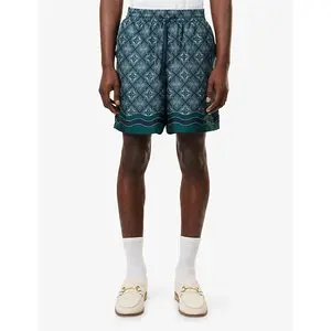 Casablanca Radiating Monogram Silk Shorts