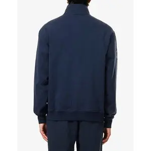 MALBON Collegiate Brand-print Cotton Jumper