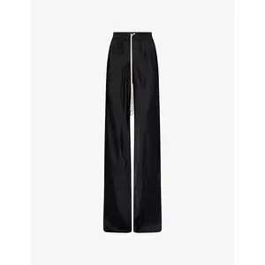 Rick Owens Drawstring Bias Wide-leg Satin Trousers - Black