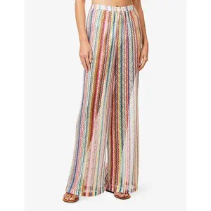 Missoni Wide-leg Zig-zag Knitted Trousers