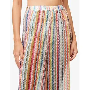 Missoni Wide-leg Zig-zag Knitted Trousers