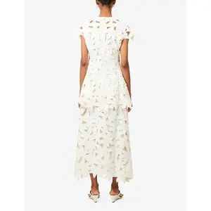 Simkhai Neve Floral Cut-out Woven Midi Dress