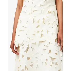 Simkhai Neve Floral Cut-out Woven Midi Dress