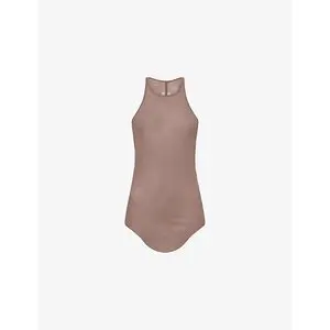 Rick Owens Basic Ribbed Silk-blend Tank Top - Grape