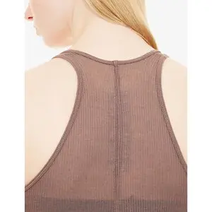 Rick Owens Basic Ribbed Silk-blend Tank Top