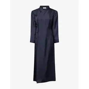 ROHE FRAMES Pankou Knotted Silk Midi Dress