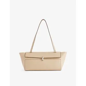 Savette Symmetry Trapeze Leather Shoulder Bag - Bone