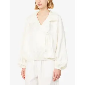 ROHE FRAMES Funnel-neck Relaxed-fit Silk Blouse