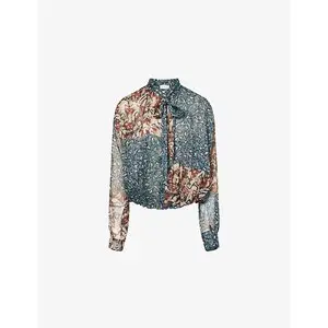 Dries Van Noten Cenvy Semi-sheer Silk Shirt