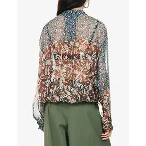 Dries Van Noten Cenvy Semi-sheer Silk Shirt