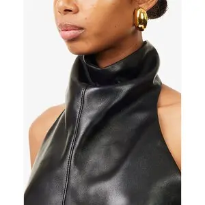 Khaite Rone Halter-neck Leather Top