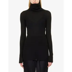 Rick Owens Long-sleeve Roll-neck Virgin-wool Top