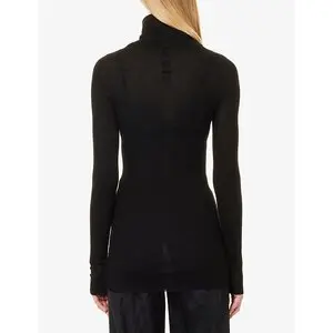 Rick Owens Long-sleeve Roll-neck Virgin-wool Top