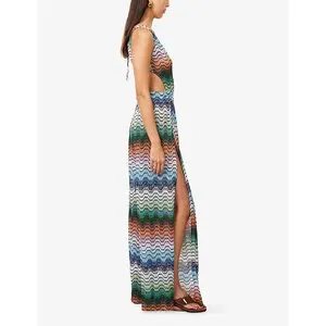 Missoni Backless Flared Knitted Jumpsuit Cover-up