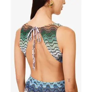 Missoni Backless Flared Knitted Jumpsuit Cover-up
